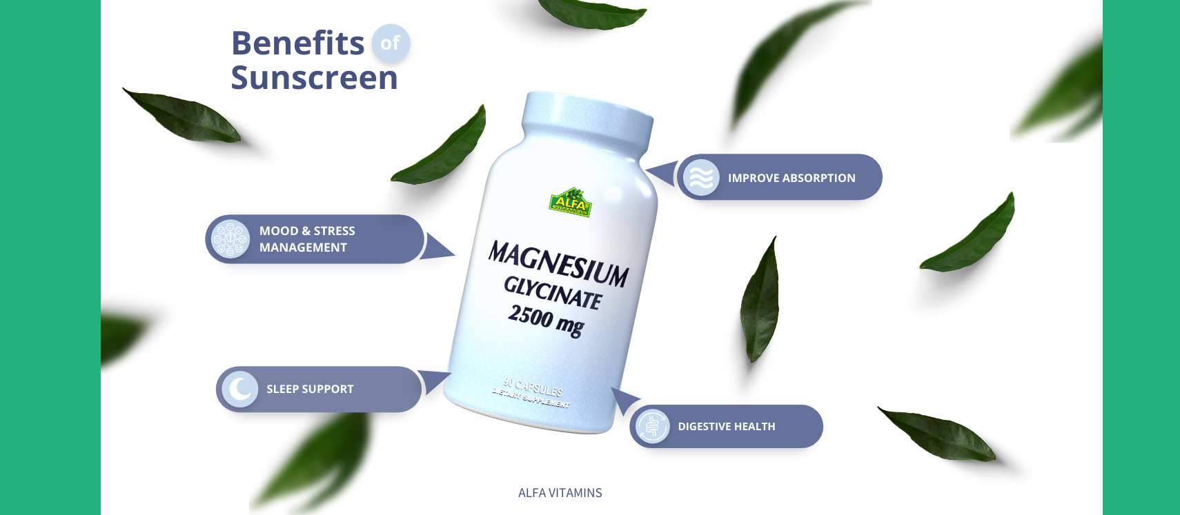 Magnesium Glycinate 2500 mg - 90 Capsules – Alfa Vitamins Store