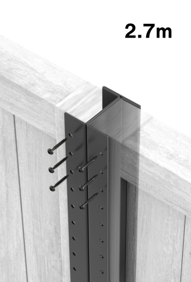 Anthracite grey steel fence posts – Birkdale