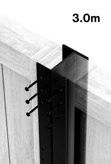 Black steel fence posts – Birkdale