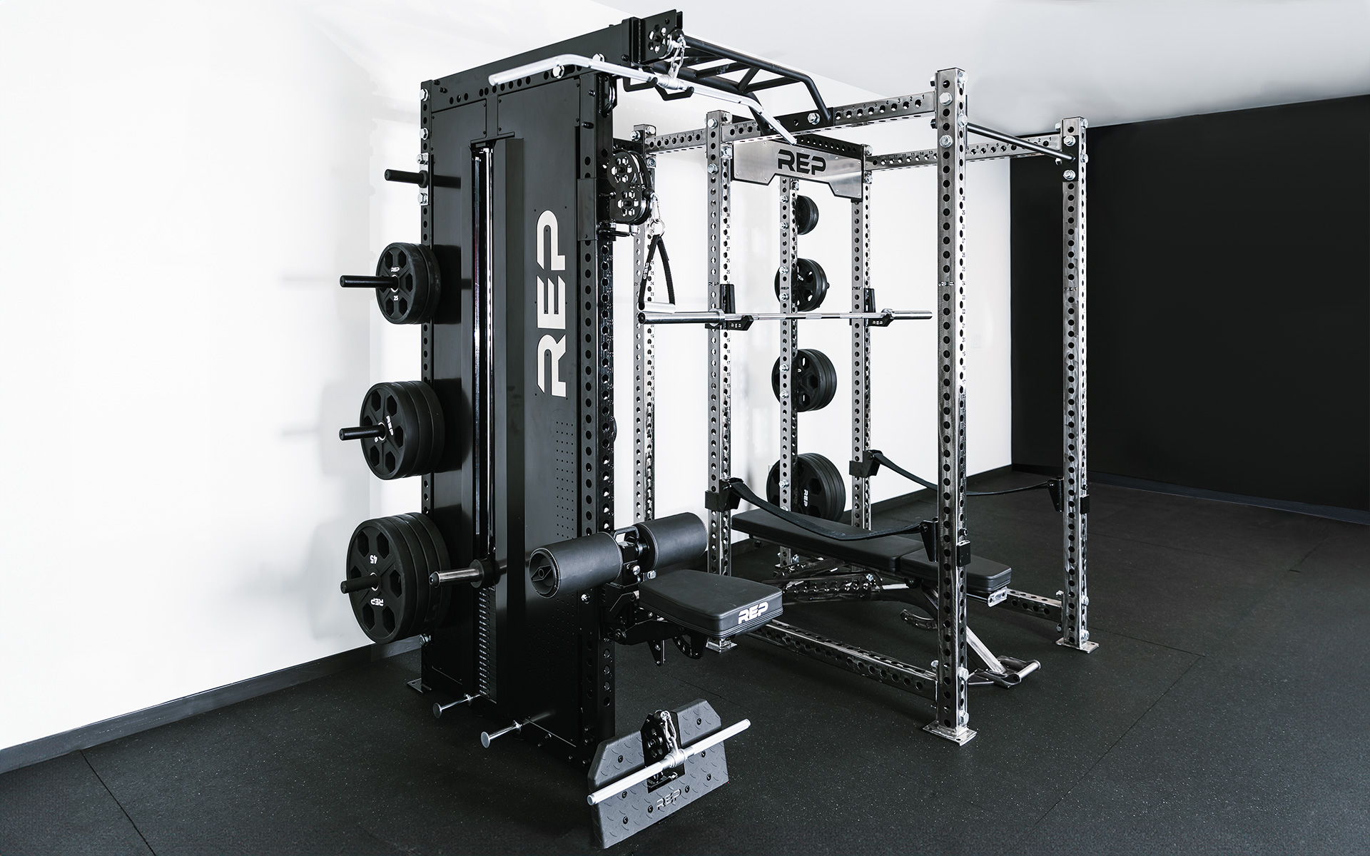 Adonis™ - Cable Tower with Rack Attachment | REP Fitness