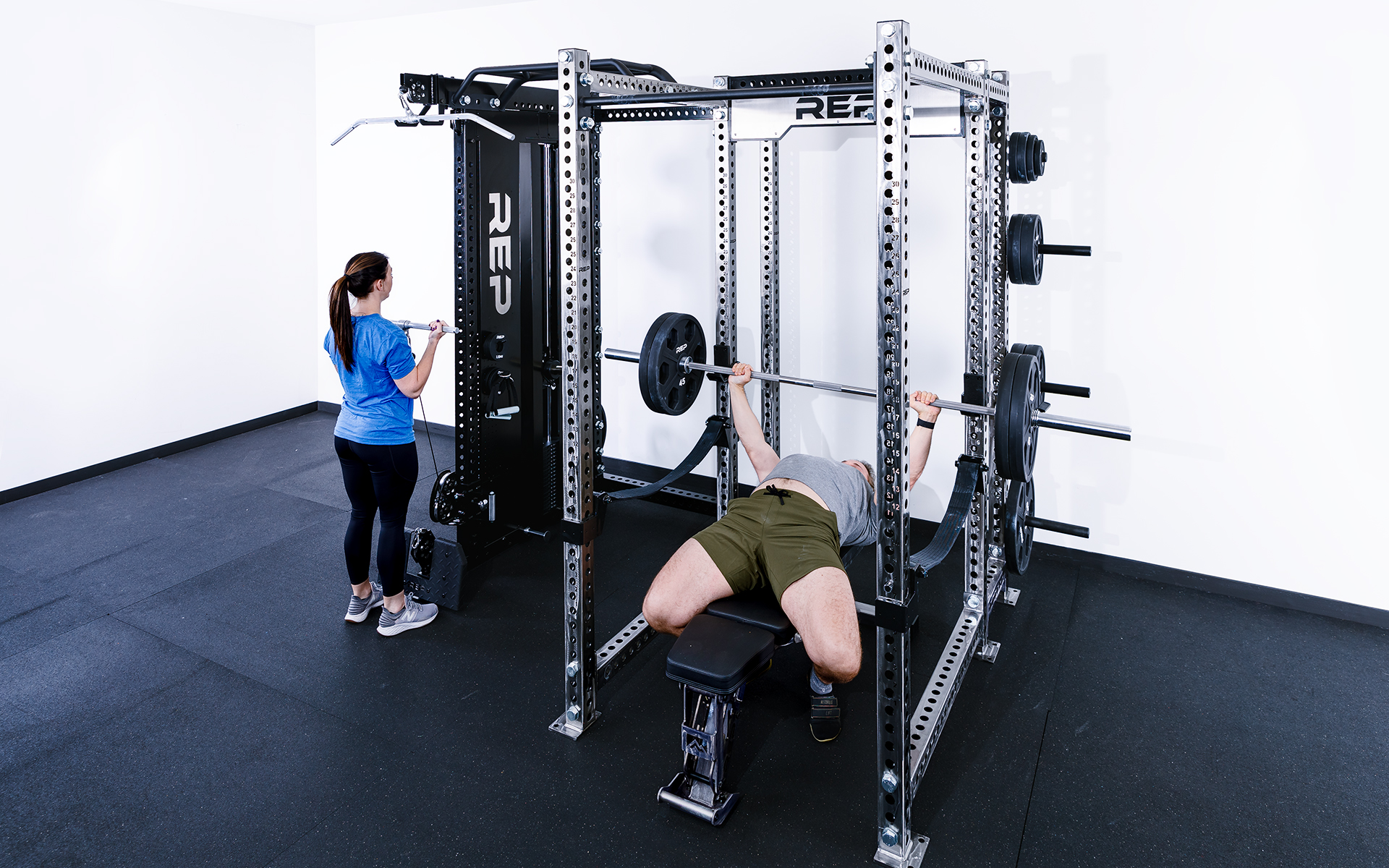 Adonis™ - Cable Tower with Rack Attachment | REP Fitness
