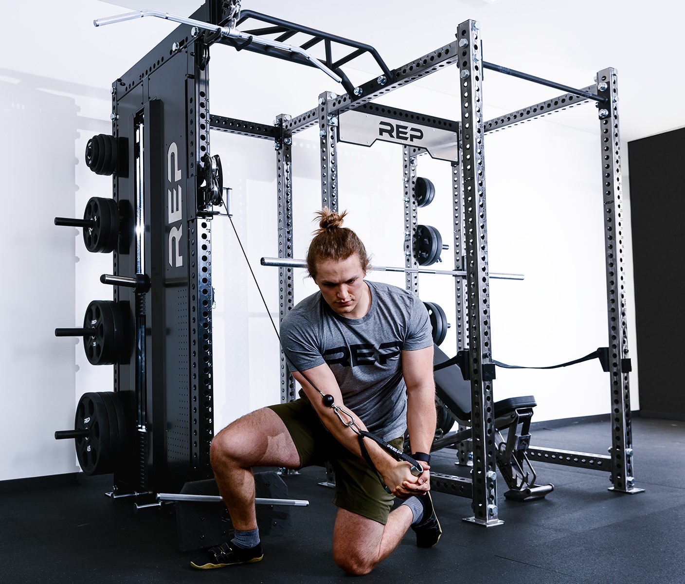 Adonis™ - Cable Tower with Rack Attachment | REP Fitness