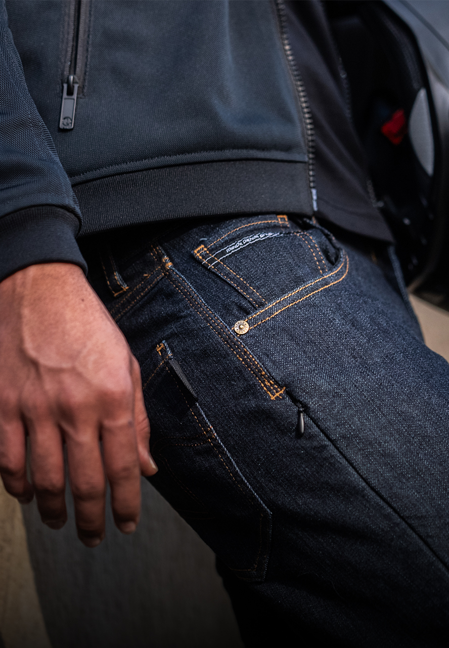 DOWNTOWN PRO MOTORCYCLE JEANS - CE CERTIFIED CLASS AA - D3O PROTECTORS ...